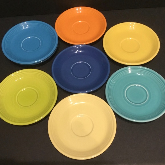 Fiesta | Dining | Fiesta 5 78 Saucers Homer Laughlin Fiestaware Yellow ...